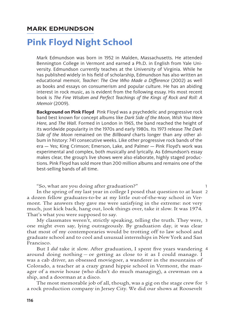 Pink Floyd Night | PDF | Progressive Rock | Essays