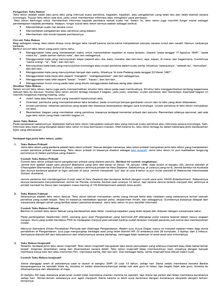 Kelas 9 LKPD 1 TEKS REKON | PDF