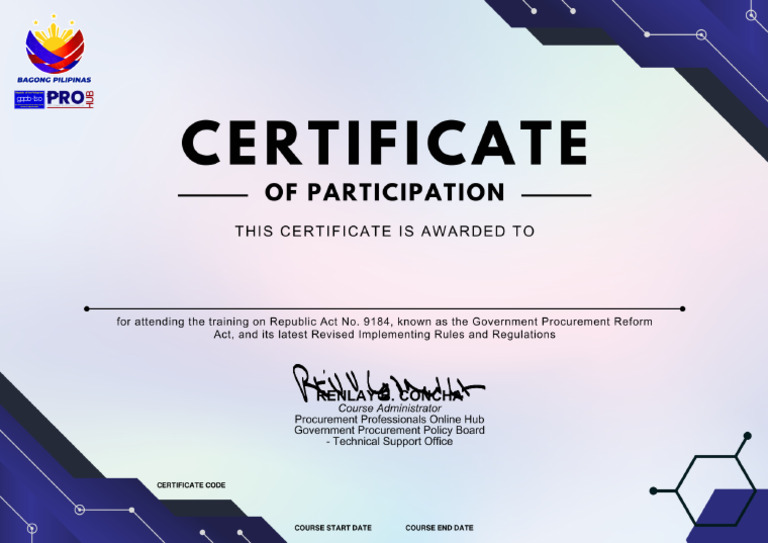 Certificate_of_Participation_from_GPPB-TSO (1) | PDF