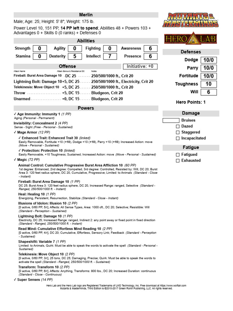 Hero_Lab_-_Merlin | PDF