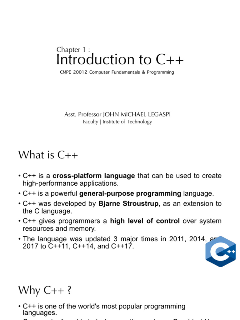 1 Chapter-1-The-Basic | PDF | C++ | Computer Programming