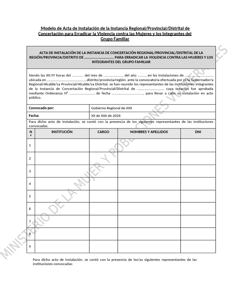 Modelo de Acta de Instalación IRC-IPC-IDC | PDF | Gobierno