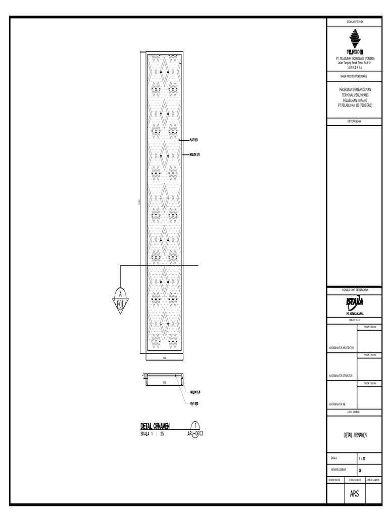 GBR Renc Rehab Terminal Penumpang Tenau Kupang - Arsitektur - Detail ...