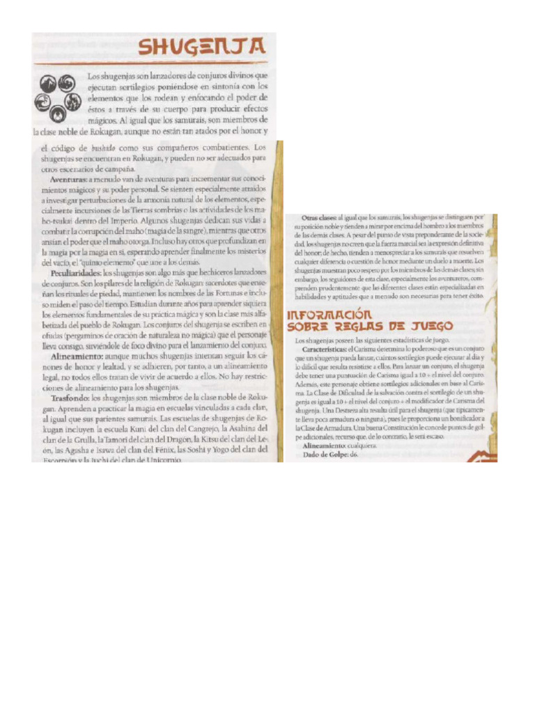 clase, shugenja | PDF