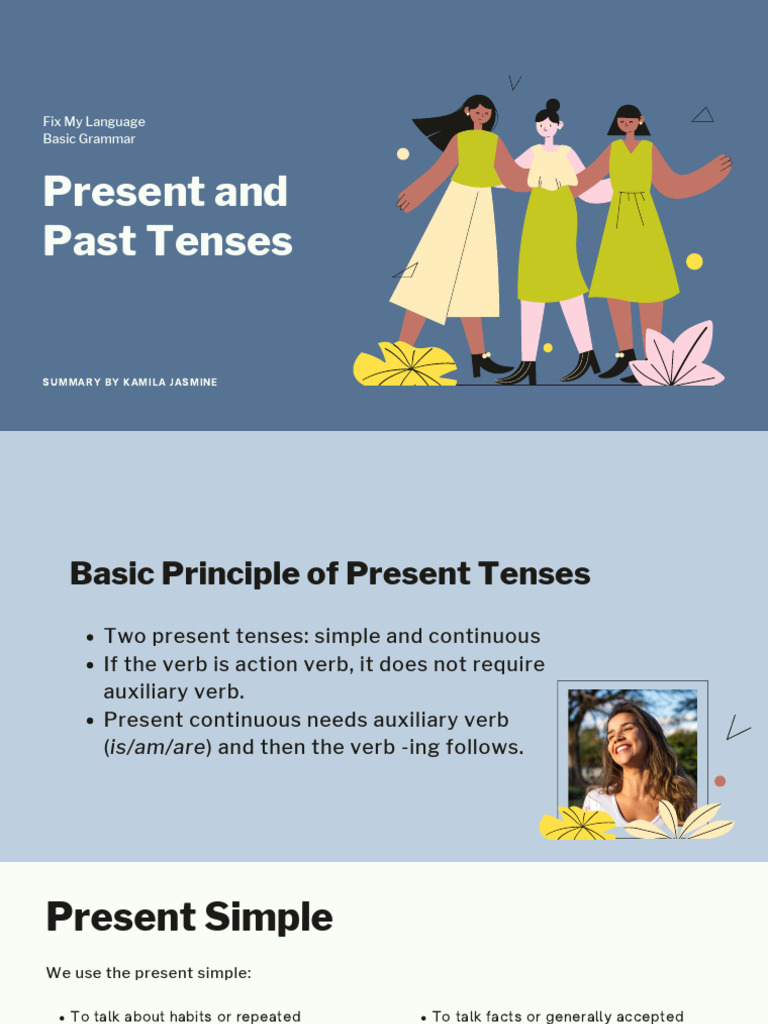2.1. Present & Past Tenses | PDF | Grammatical Tense | Syntax