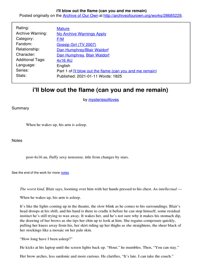 Ill Blow Out The Flame | PDF