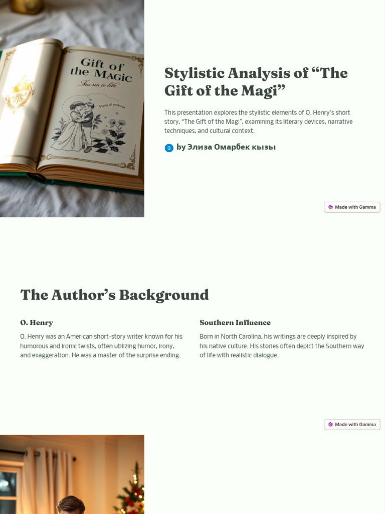 Stylistic Analysis of The Gift of The Magi | PDF