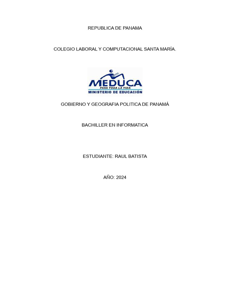 Gobierno y Realidad Politica de Panama | PDF | Gobierno | Panamá