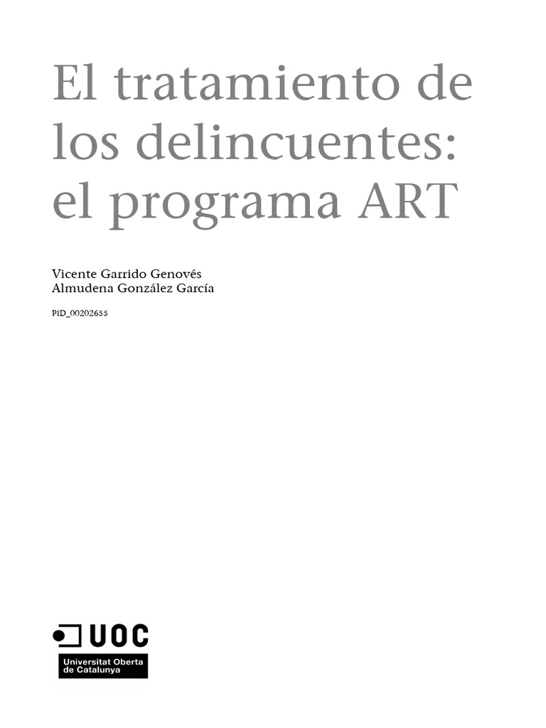Programa ART: Tratamiento de Delincuentes | PDF | Ira | Las emociones