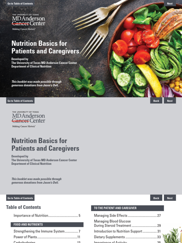 Nutrition Basics For Patients and Caregivers | PDF | Fat | Soybean