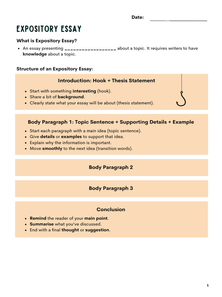 Expository Essay Structure Guide | PDF