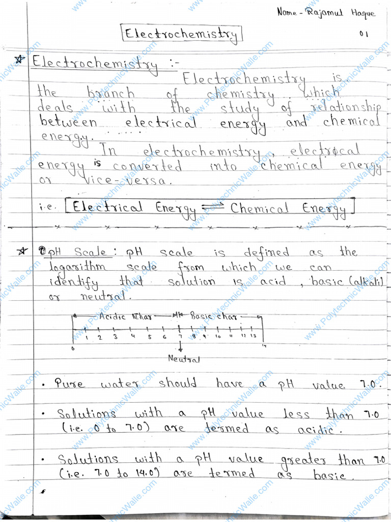 Electrochemistry - 2nd Sem | PDF