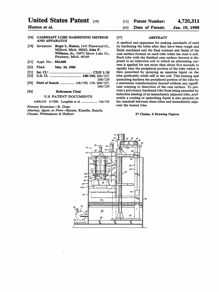 Camshaft Lobe Hardening Method | PDF | Transformer | Alternating Current