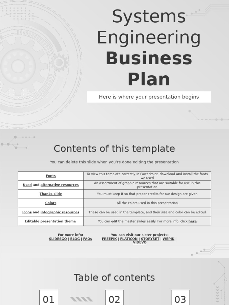 Systems Engineering Business Plan by Slidesgo | PDF | Marketing | Business