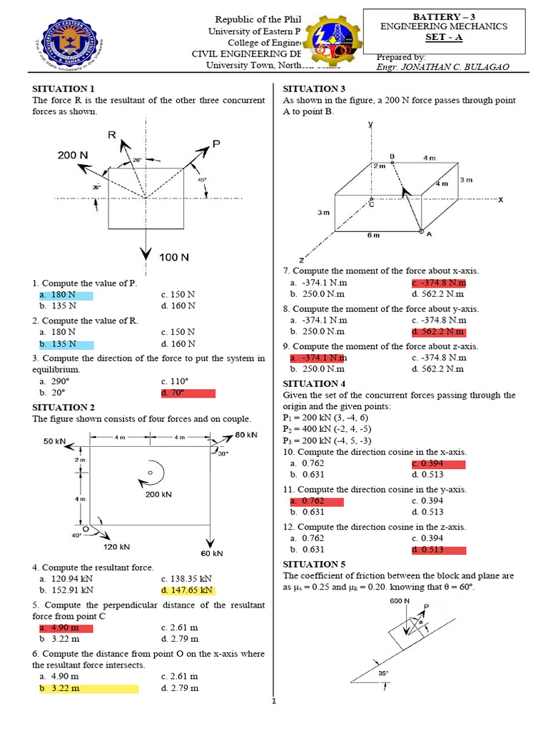 THE-9-Engg-Mechanics | PDF | Force | Acceleration
