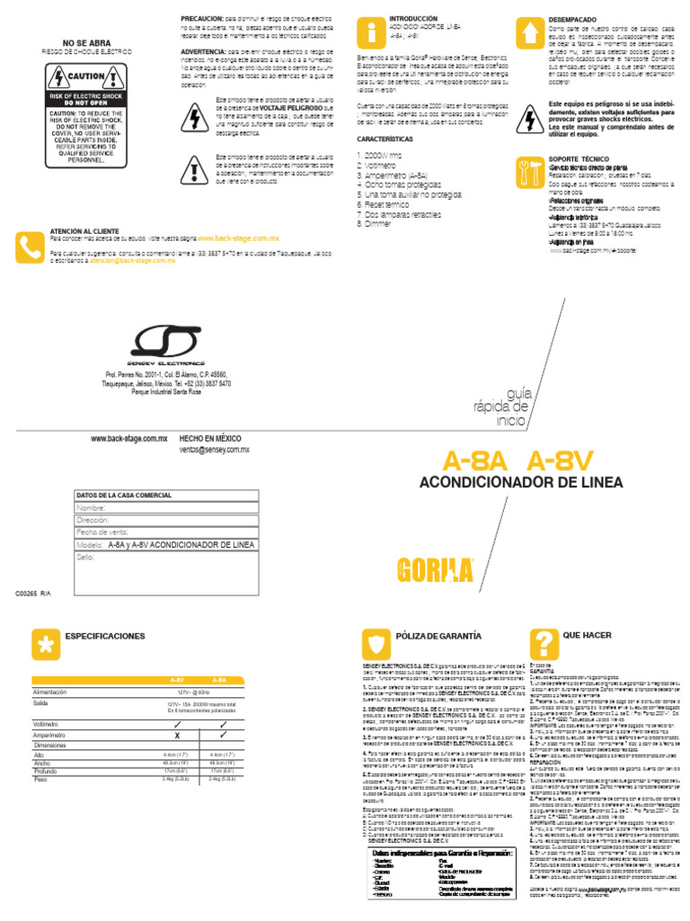 A8a A8v | PDF | Cambiar | voltaje