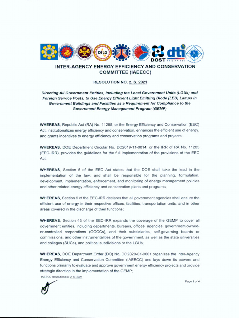 IAEECC Resolution No. 2, s.2021 | PDF