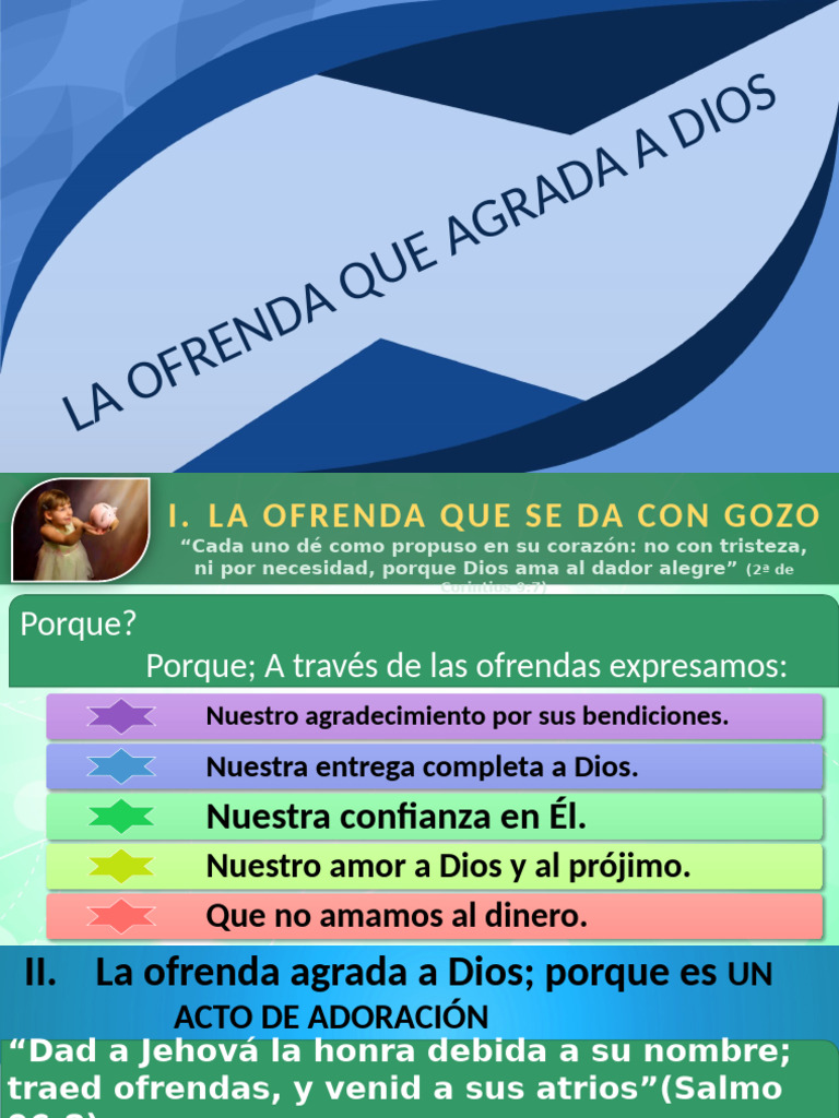 La Ofrenda que Agrada a Dios | PDF