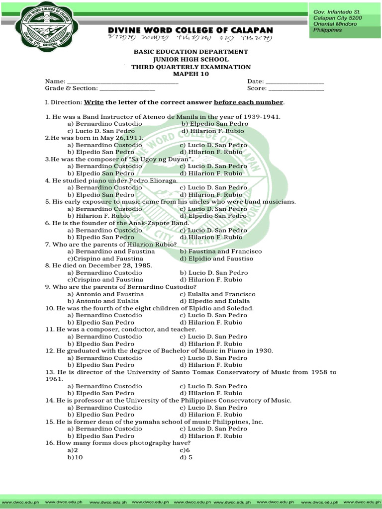 3rd Periodical Examination | PDF | Camera Lens | Macro Photography