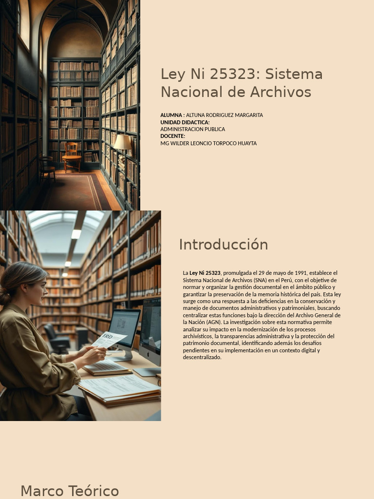 Ley 25323: Sistema Nacional de Archivos | PDF | Gestión de registros | Archivo