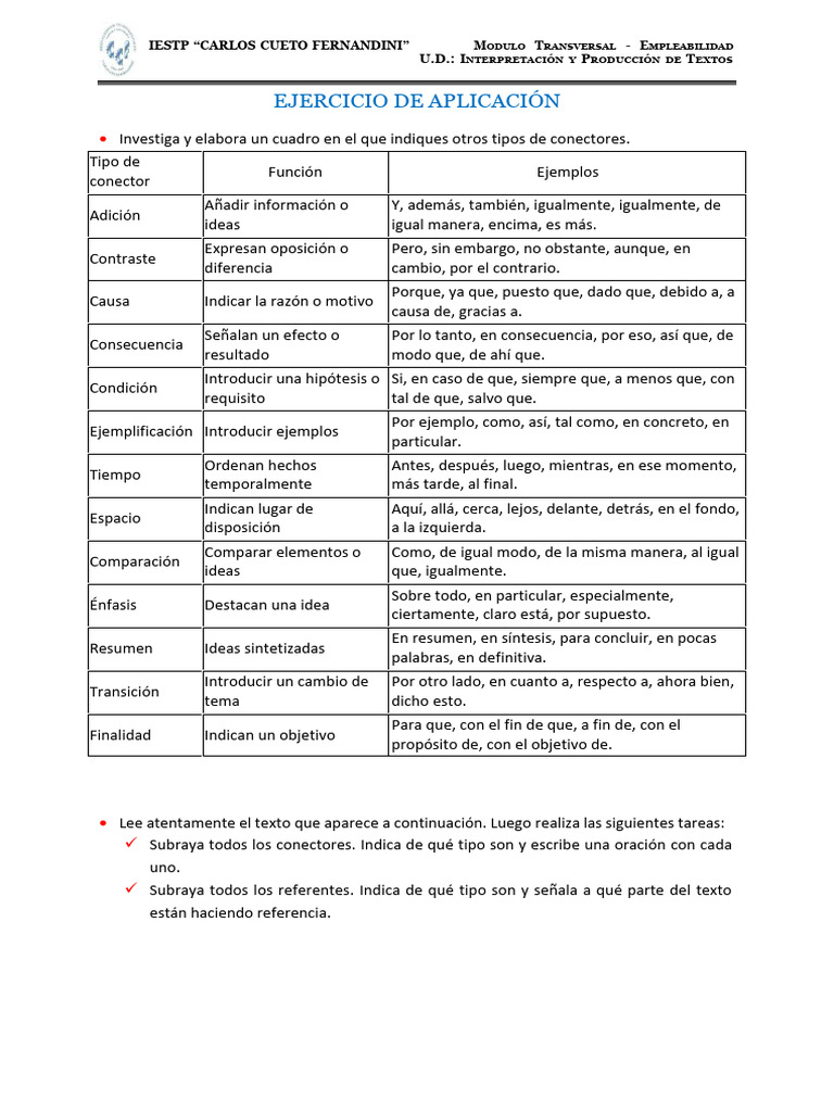 EJERCICIO DE APLICACION | PDF