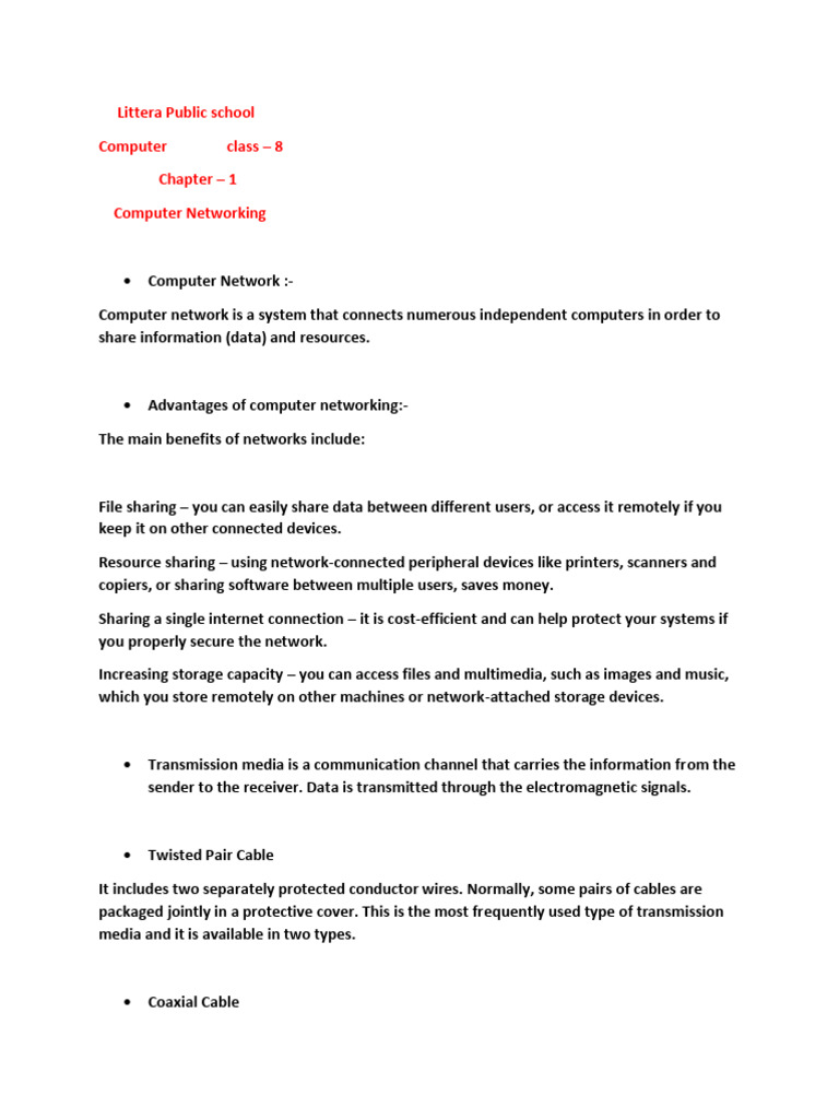 Computer-class-8-ch-1-1 | PDF | Computer Network | Network Topology