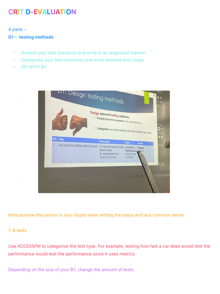 Crit D Evaluation | PDF