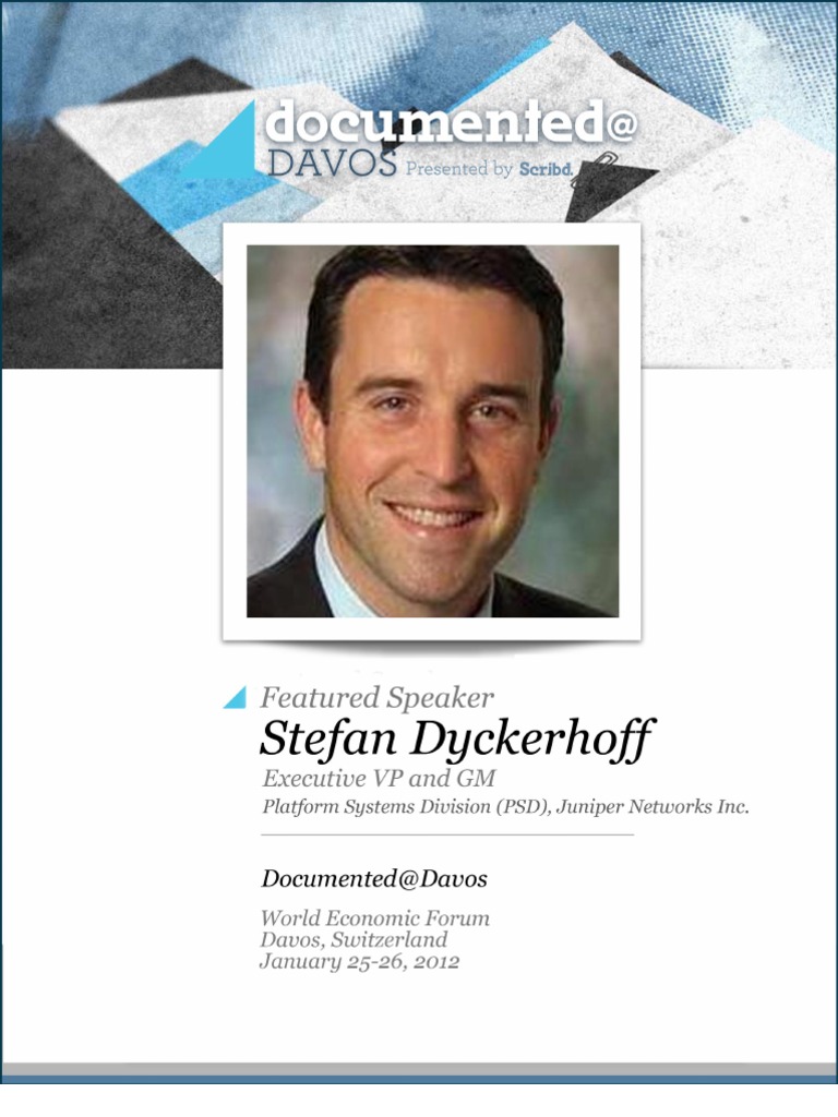 Stefan Dyckerhoff Is Documented@Davos Transcript | PDF | World Economic ...