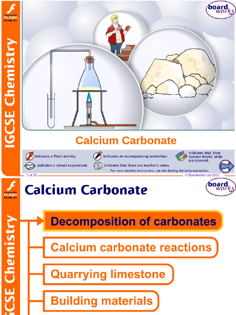 Calcium - Carbonate - IGCSE | PDF | Oxide | Carbonate