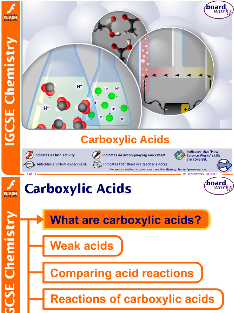 carboxylic_acids - IGCSE | PDF | Acid | Dissociation (Chemistry)