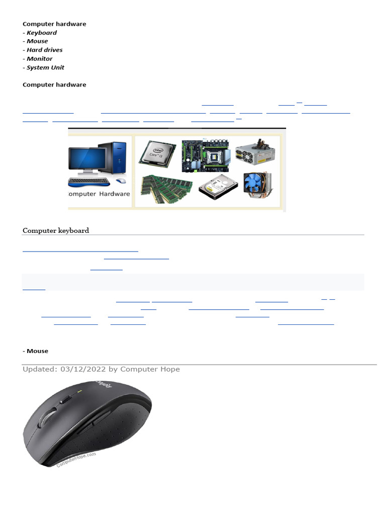 Computer hardware | PDF | Hard Disk Drive | Byte
