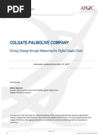 Case Study Colgate Palmolive | PDF | Supply Chain Management | Supply Chain