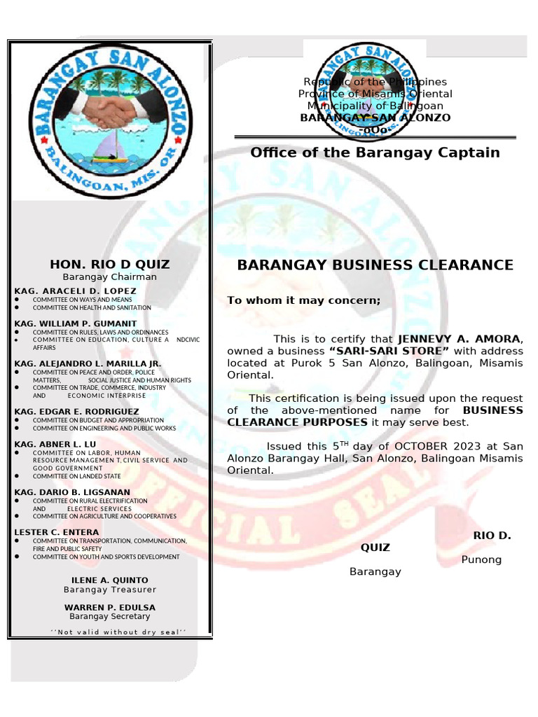 BUSINESS CLEARANCE | PDF