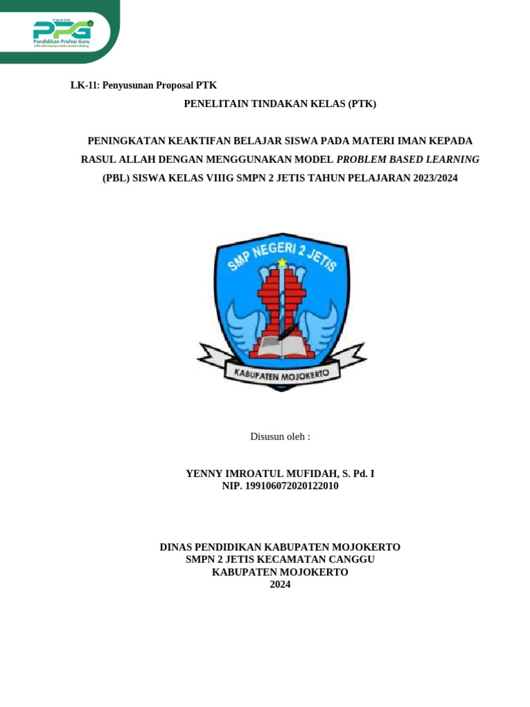 LK 11 - Penyusunan Proposal PTK [K2] | PDF