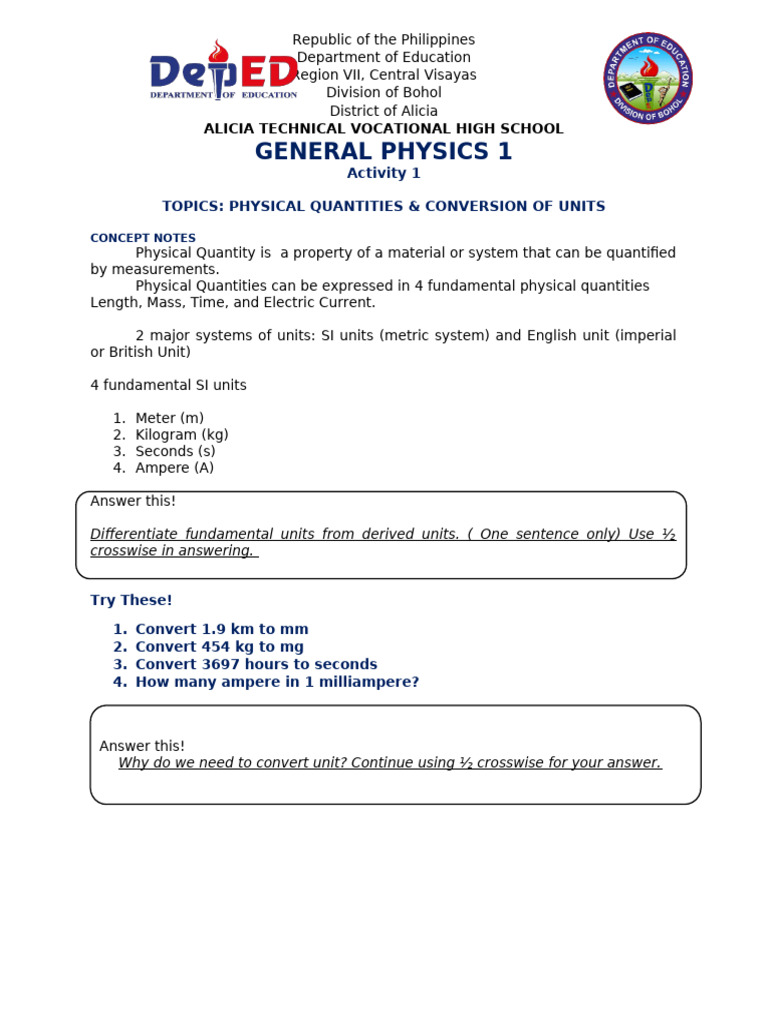 Understanding Unit Conversion in Physics | PDF