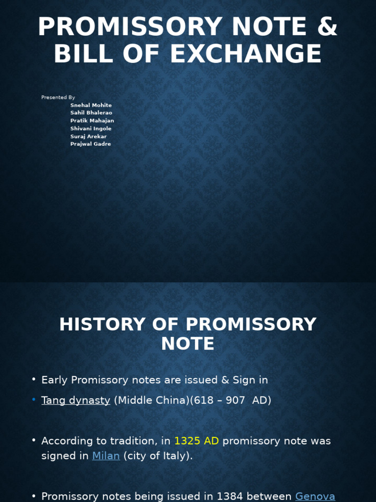 Law BOE Presentation | PDF | Negotiable Instrument | Promissory Note