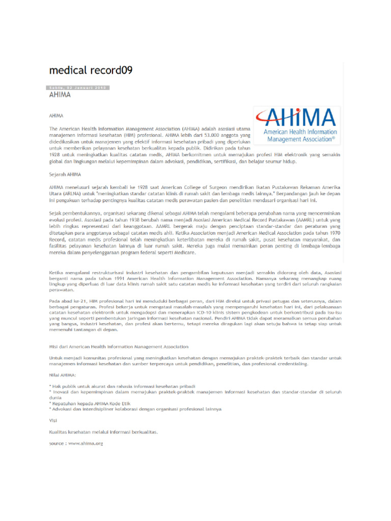 Referensi Ahima | PDF