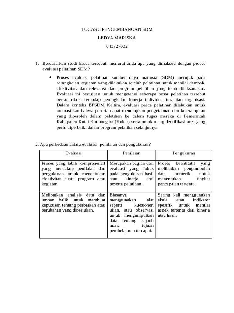 Tugas 3 Pengembangan Sdm | PDF
