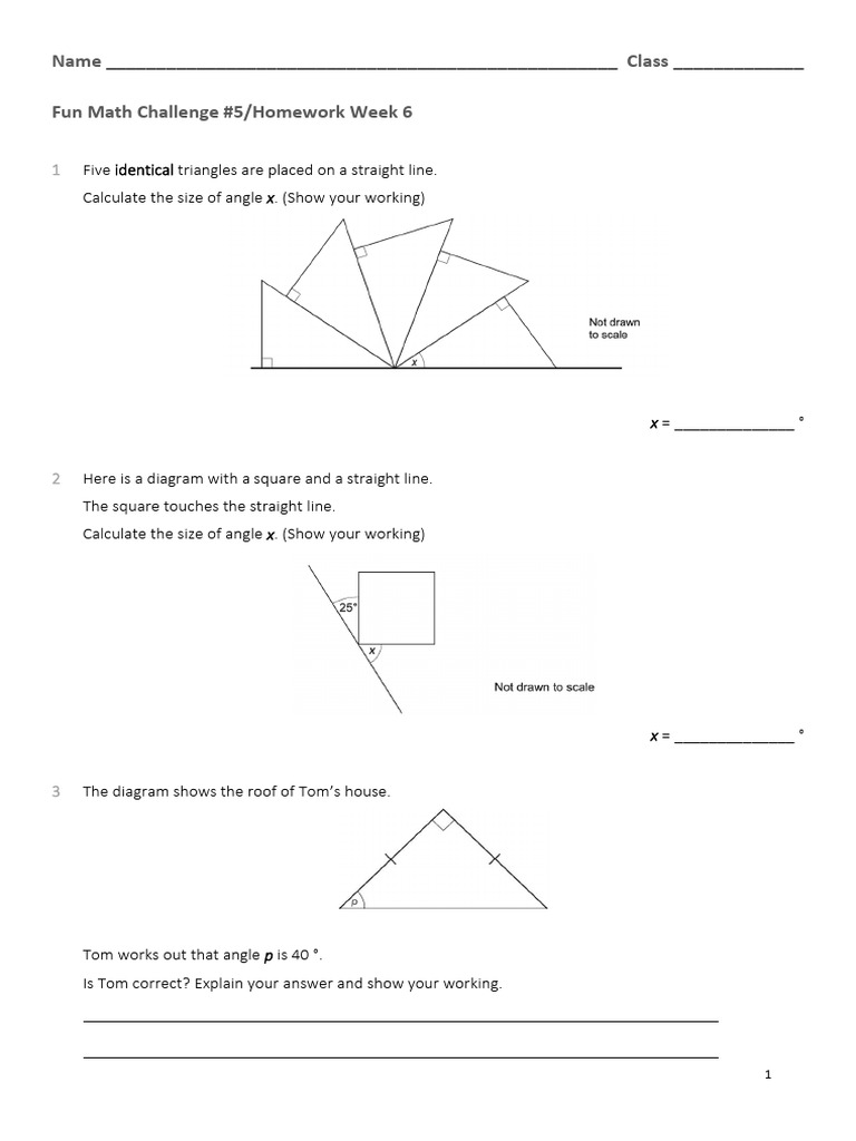 Fun Math Challenge: Angles & Triangles | PDF