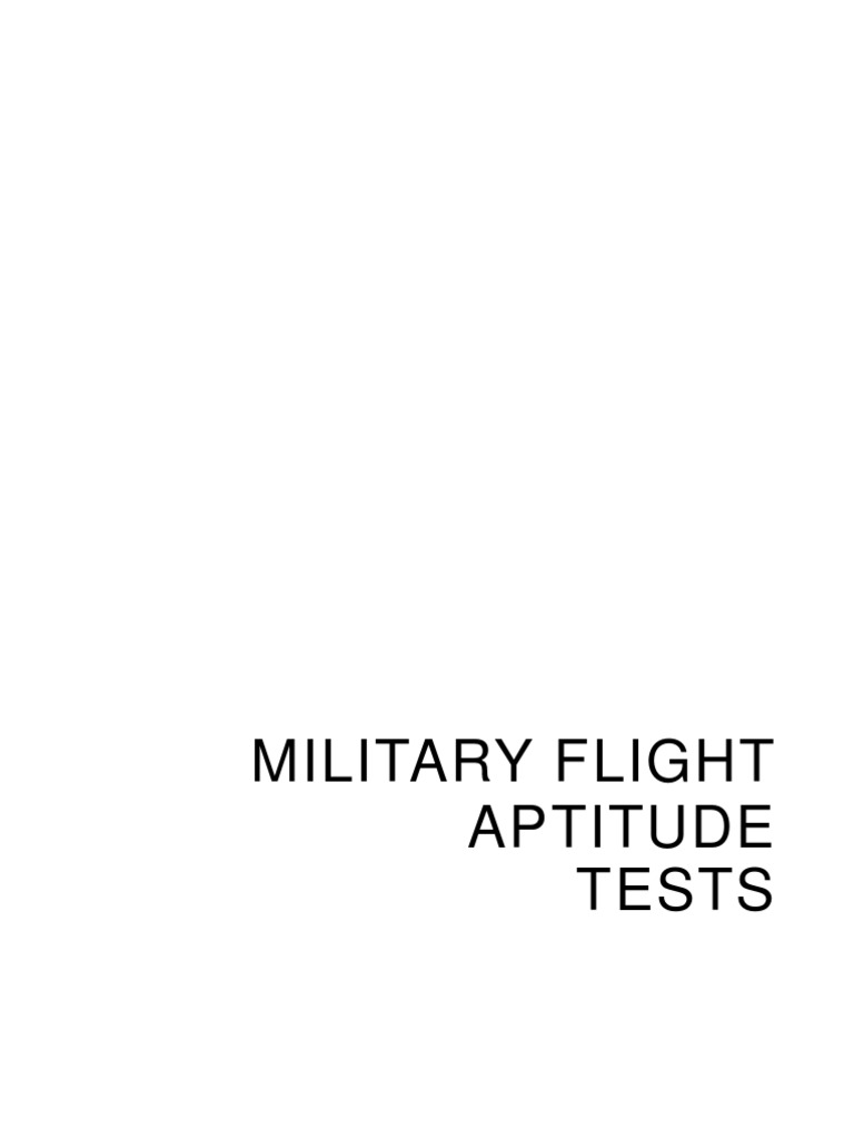 Military Flight Aptitude Tests | PDF | Officer (Armed Forces) | Reserve ...
