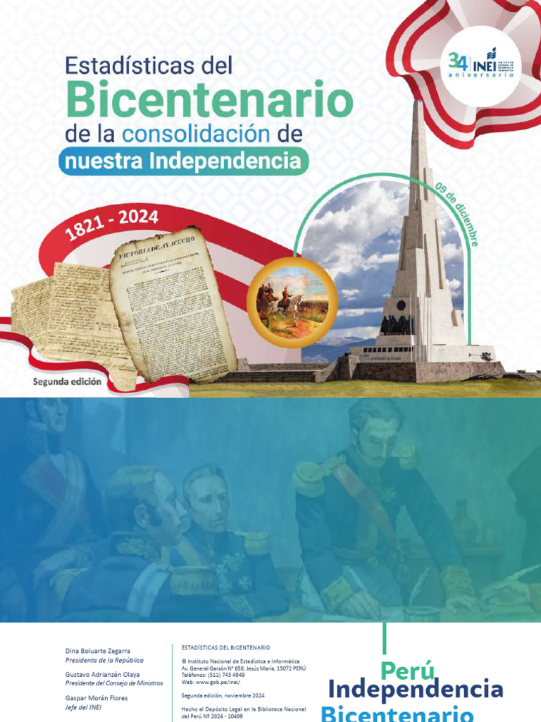 INEI-ESTADISTICAS-BICENTENARIO | PDF | Perú