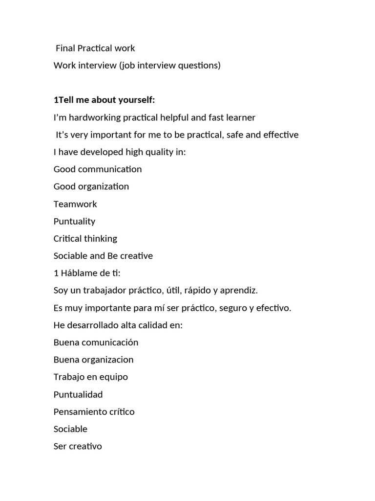 Final Practical work | PDF