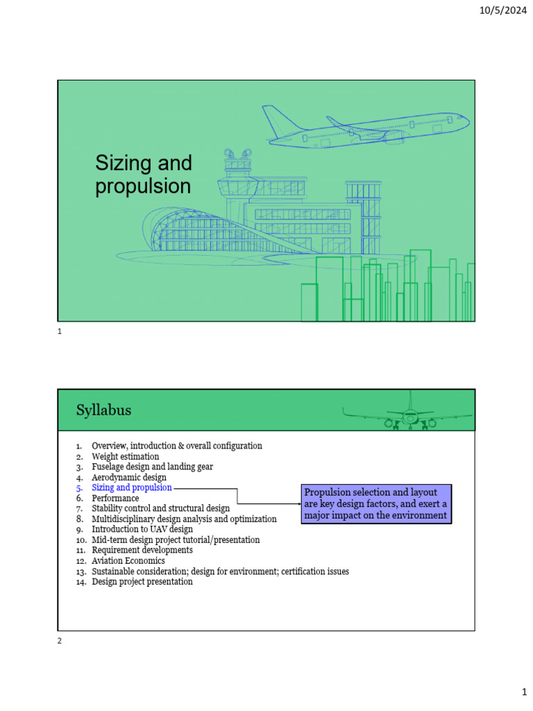 Notes 5a-Advanced-aircraft-design-sizing+propulsion | PDF | Jet Engine ...