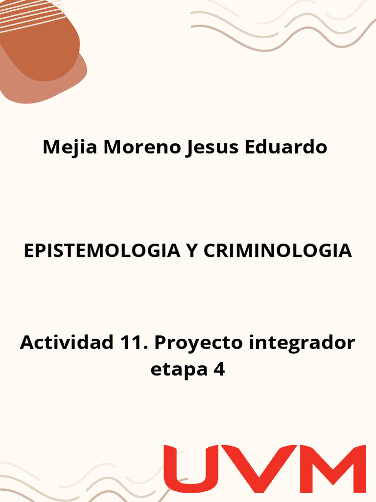 Actividad 11 - EMM | PDF | Criminología | Experimentar