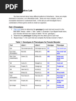 Monster Genetics Lab Worksheet | PDF | Dominance (Genetics) | Genotype