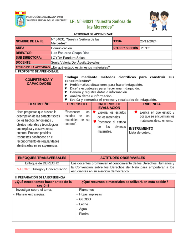 SESION CyT 25-11 | PDF | Importar | Aprendizaje