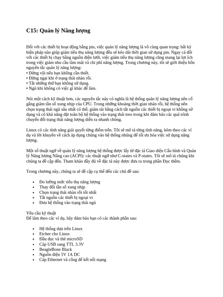 C15: Quản lý Năng lượng | PDF