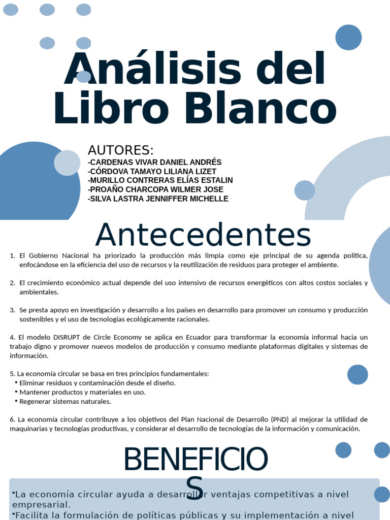 Upo Humanidades1 Analisis Libro Blanco | PDF | Sustentabilidad | Residuos