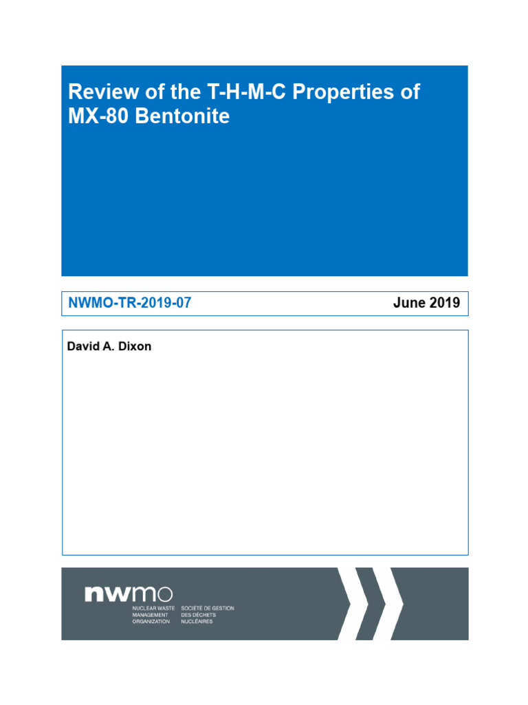 NWMO-TR-2019-07 Review of The T-H-M-C Properties of MX-80 Bentonite ...
