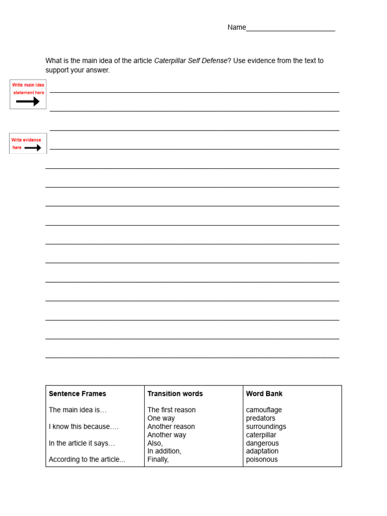 Main Idea Paragraph | PDF Main Idea Paragraph | PDF